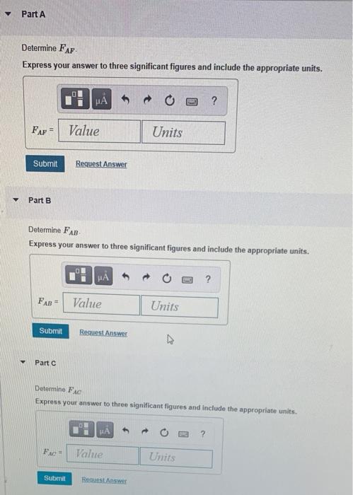 Solved Determine the force in each cord for equilibrium of | Chegg.com