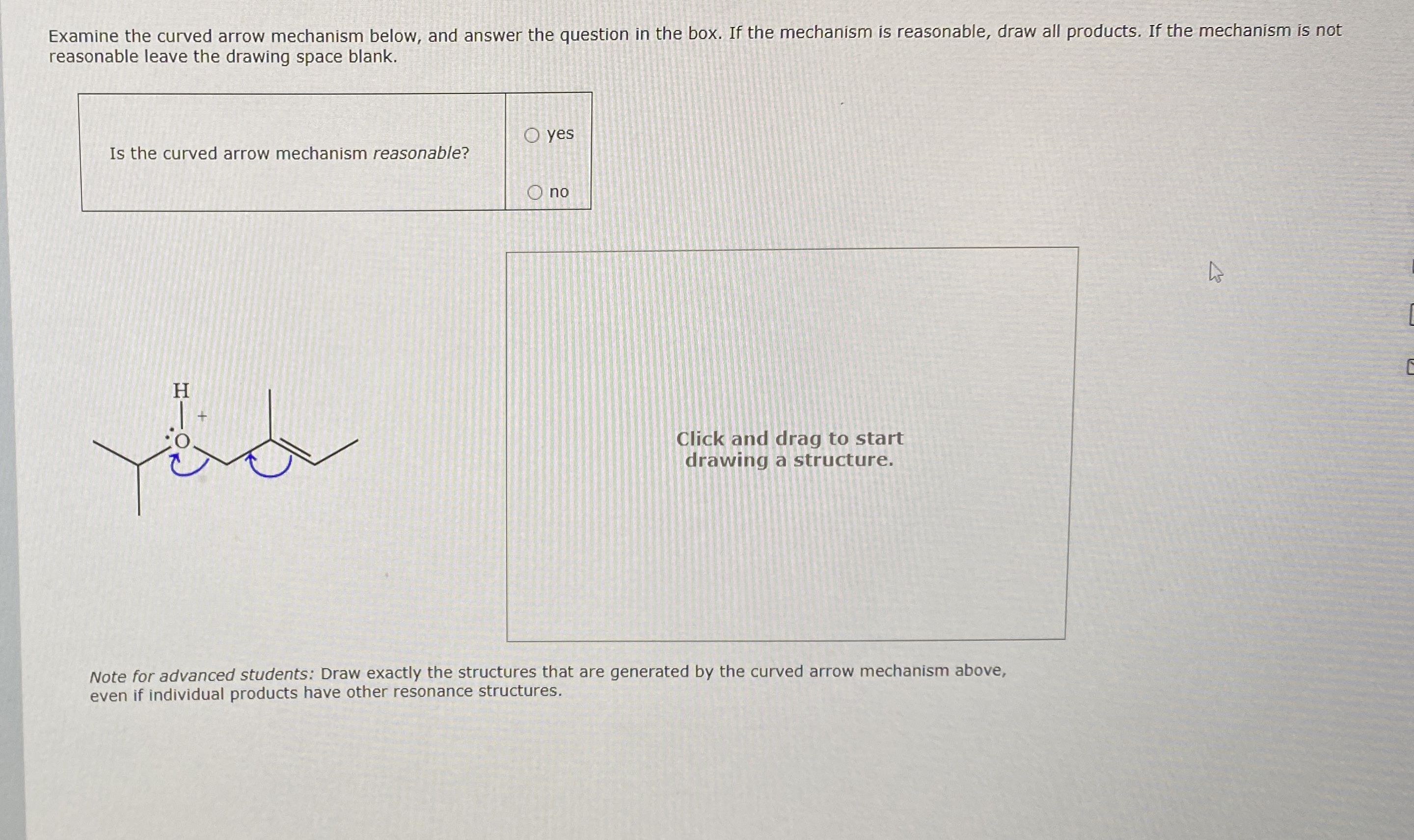 Examine the curved arrow mechanism below, and answer | Chegg.com