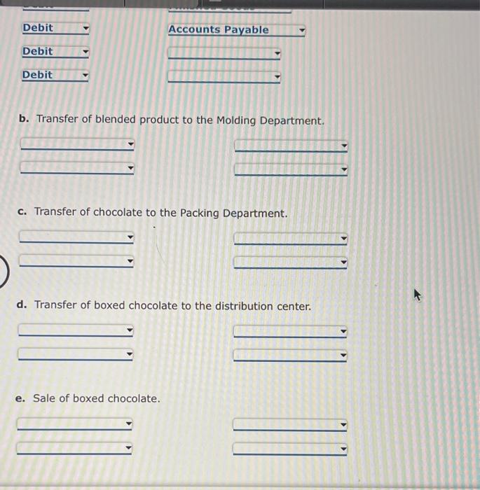 [Solved]: Entries for Materials Cost Flows in a Process Cos