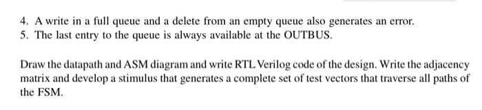 Solved Design an FSM based 4 deep LIFO to implement the | Chegg.com