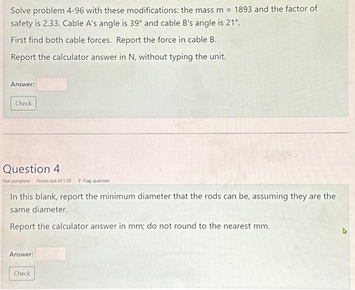 Solved 4-96 The two structural steel (see Appendix A) rods A | Chegg.com