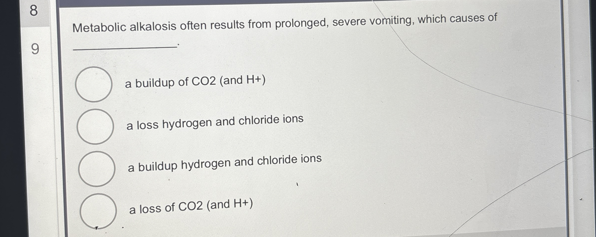 Solved Metabolic alkalosis often results from prolonged, | Chegg.com