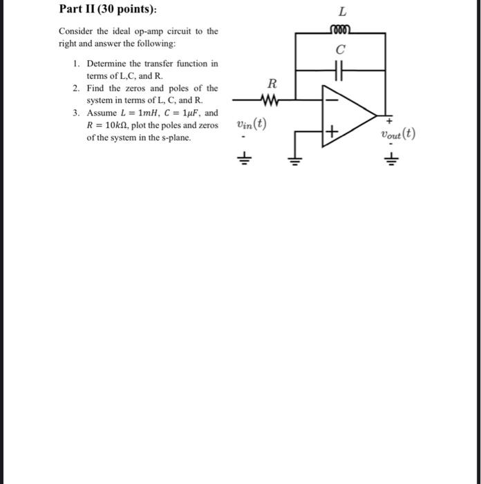 Solved Consider the ideal op-amp circuit to the right and | Chegg.com