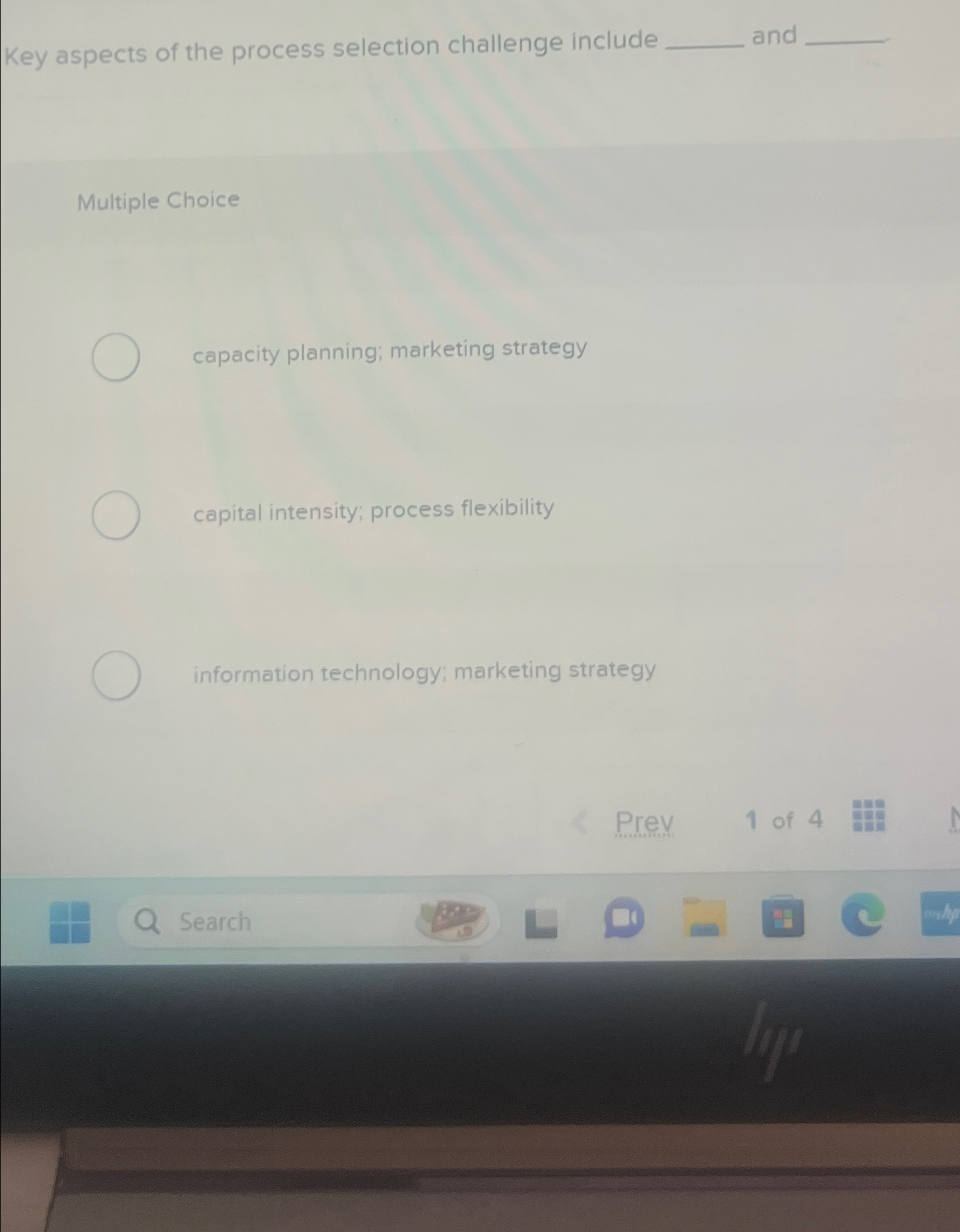 Solved Key aspects of the process selection challenge | Chegg.com
