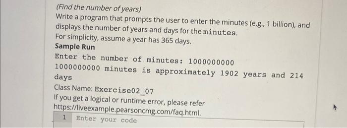 Solved (Find the number of years) Write a program that | Chegg.com