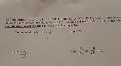 IN THE ORIGINAL DATA TABLE WITH THE NOTATION: | Chegg.com