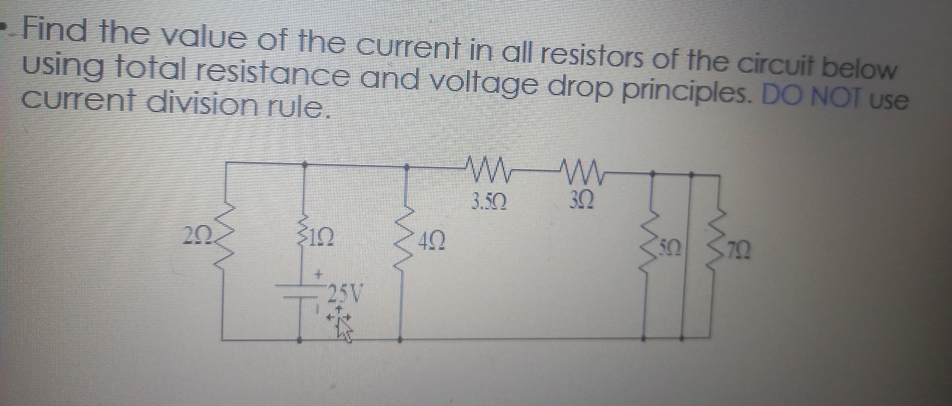 Solved Find the value of the current in all resistors of the | Chegg.com