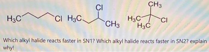 Solved CI CH3 CI H3C H3C 7 H3C H3C CI CH3 Which alkyl halide | Chegg.com