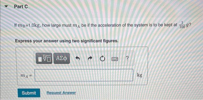 Solved Mass mA rests on a smooth horizontal surface, mB | Chegg.com