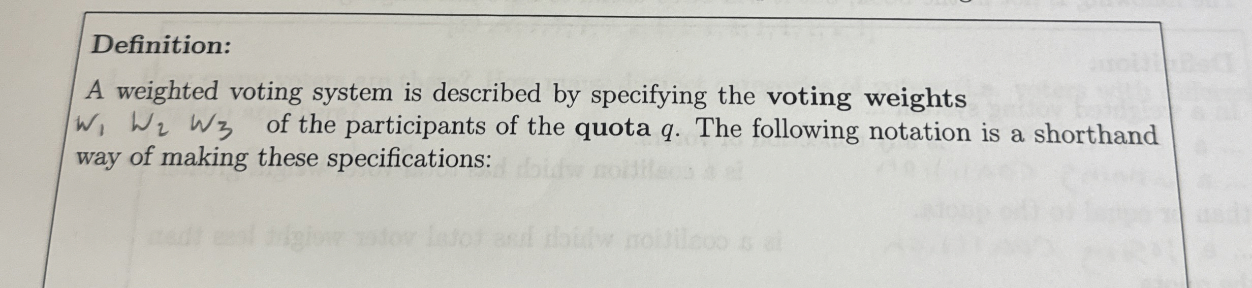 Solved Definition:A weighted voting system is described by | Chegg.com