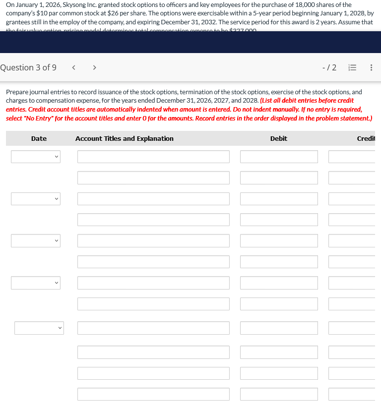 Prepare journal entries to record issuance of the | Chegg.com