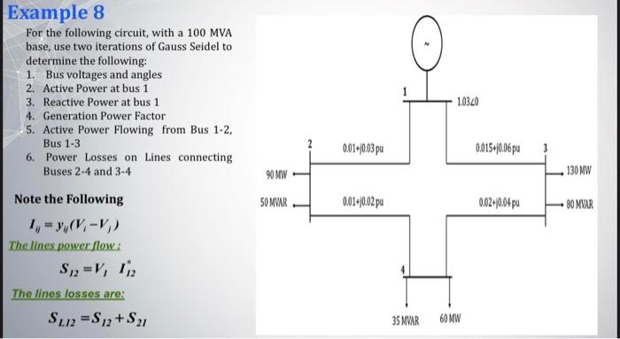 Solved can you solve it in gauss seidel power flow using | Chegg.com