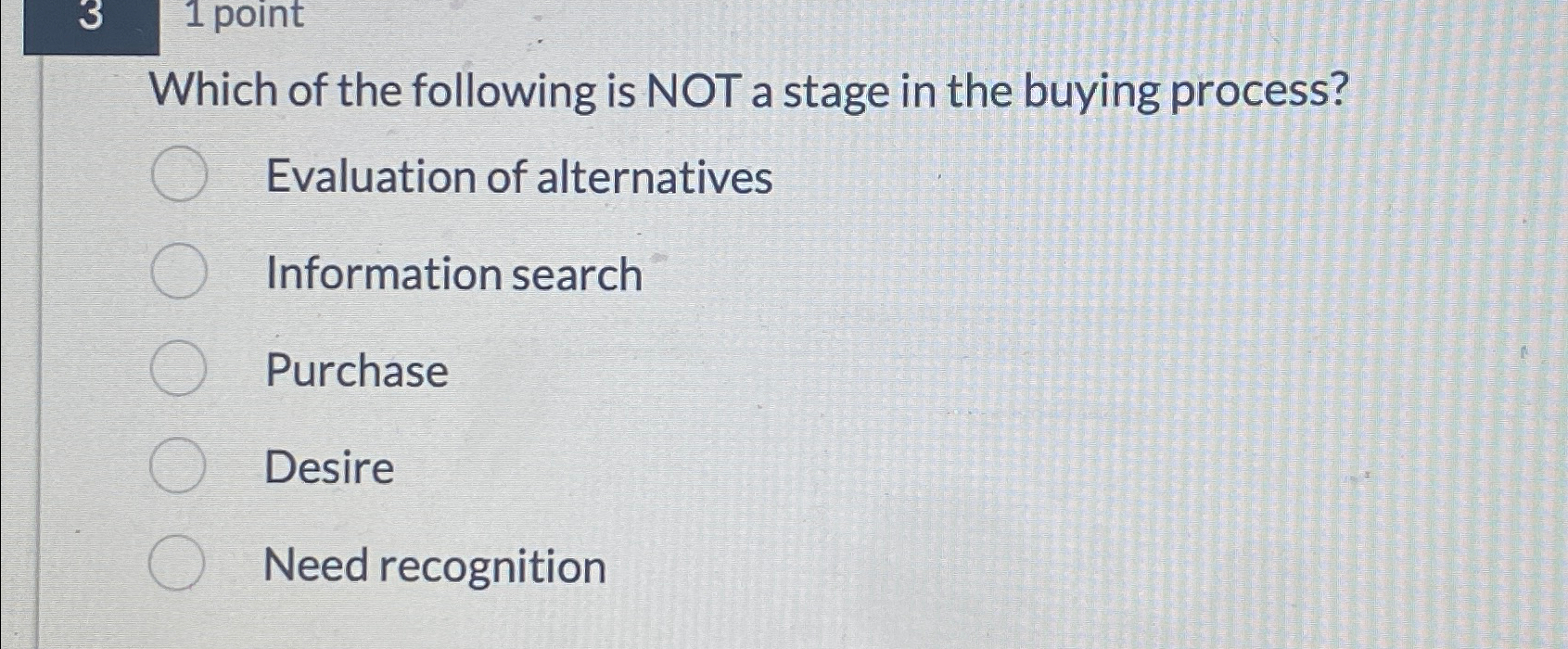 Solved 1 ﻿pointWhich of the following is NOT a stage in the | Chegg.com