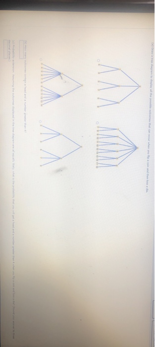 Solved b)how many outcomes contain a head and number greater | Chegg.com