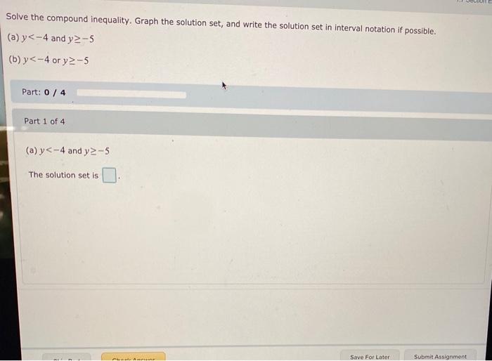 Solved Solve the compound inequality. Graph the solution | Chegg.com