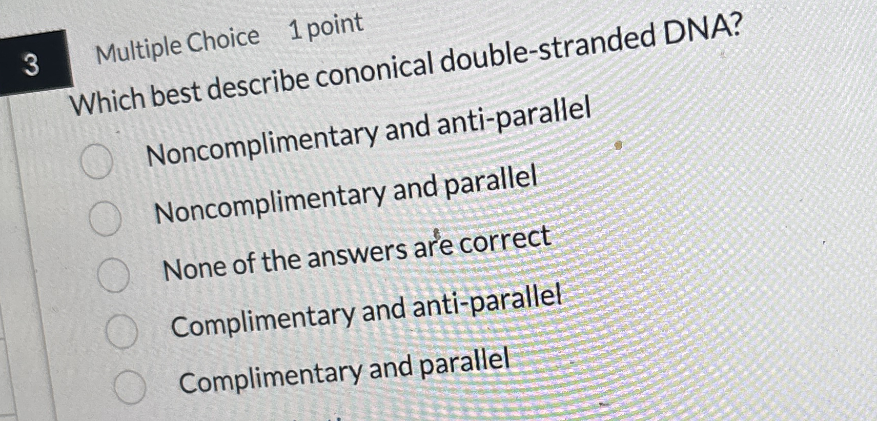 Solved 3Multiple Choice 1 ﻿pointWhich best describe | Chegg.com