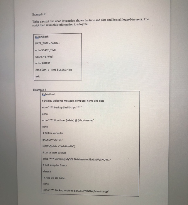 Solved Homework:Write a script which when executed will | Chegg.com