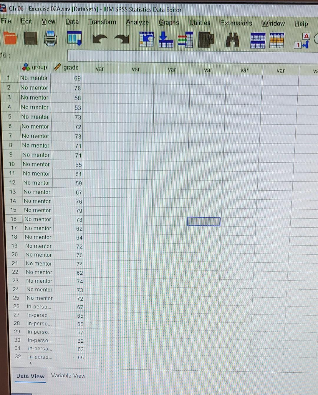 Solved 5. Exercise 6.2 You want to determine if pairing an | Chegg.com
