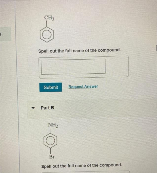 Solved Spell out the full name of the compound. Part B Spell | Chegg.com