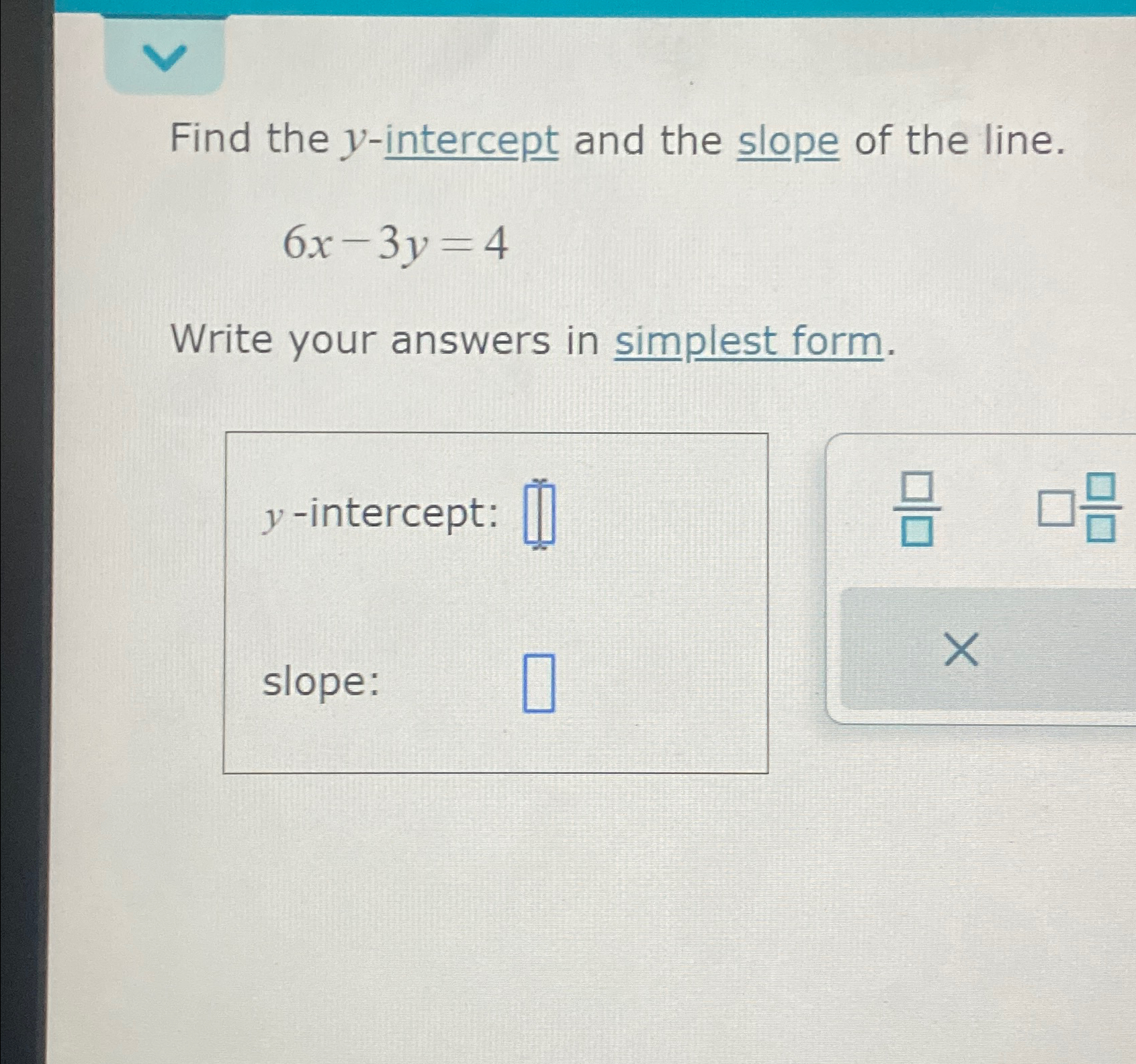 Find the y-intercept and the slope of the | Chegg.com