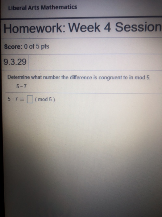 Solved Liberal Arts Mathematics Homework: Week 4 Session | Chegg.com