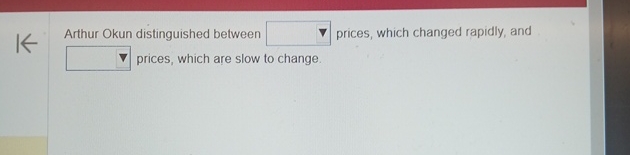 Solved Arthur Okun distinguished between ﻿prices, which | Chegg.com
