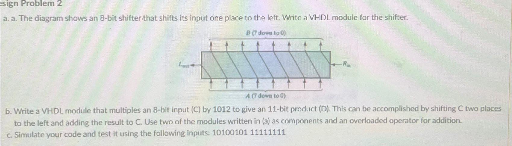 Include a block diagram for the main module showing | Chegg.com
