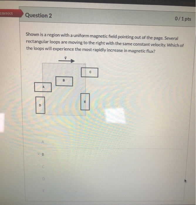 Solved rect Question 1 0/1 pts A circular loop is placed in | Chegg.com