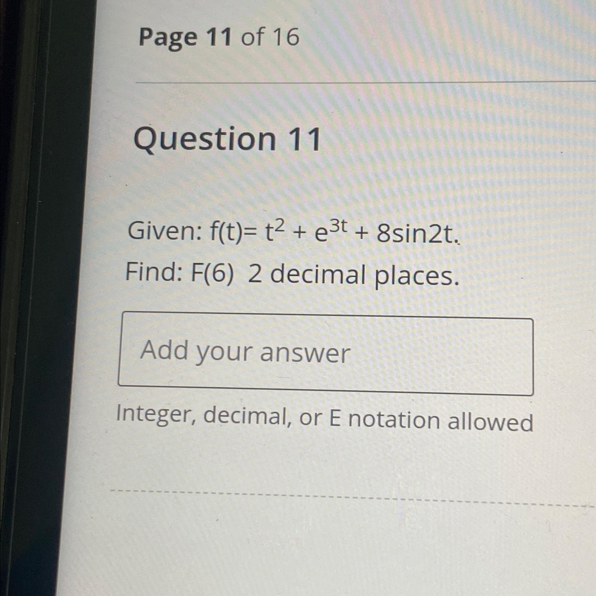 Solved Page 11 ﻿of 16Question 11Given: | Chegg.com