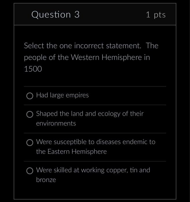 Solved Were susceptible to diseases endemic to the Eastern | Chegg.com