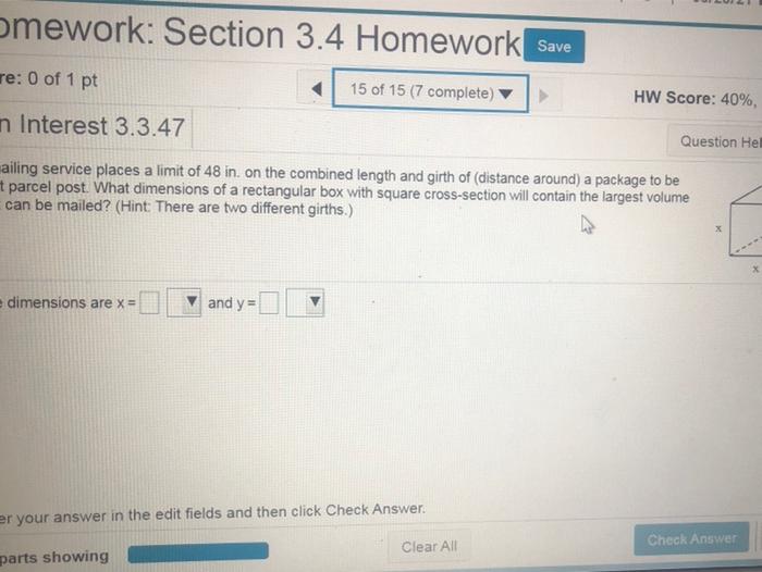 Solved mework: Section 3.4 Homework Save re: 0 of 1 pt 15 of | Chegg.com