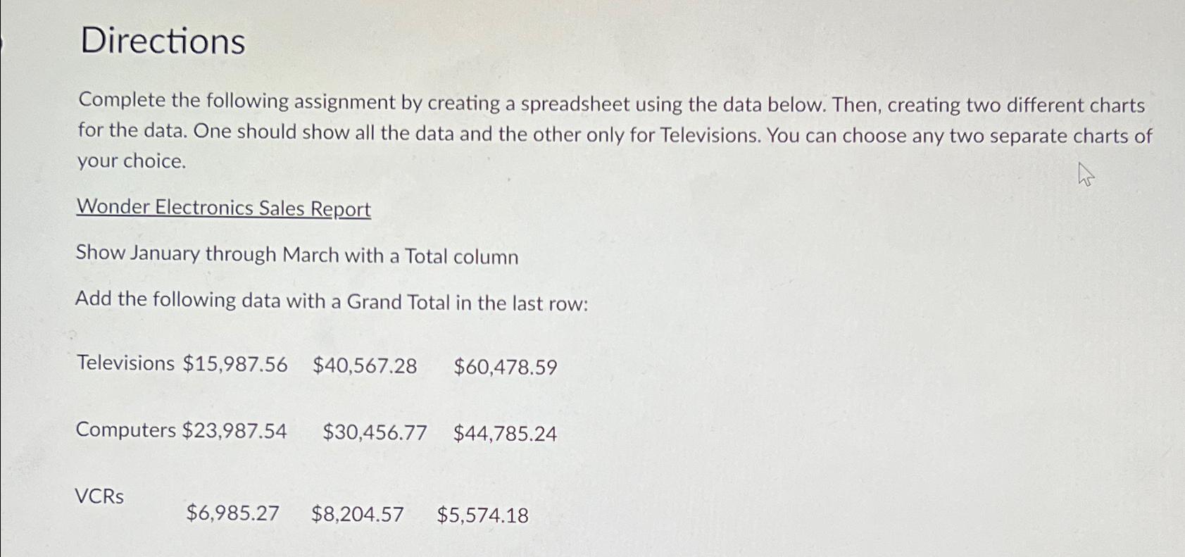 Solved DirectionsComplete the following assignment by | Chegg.com