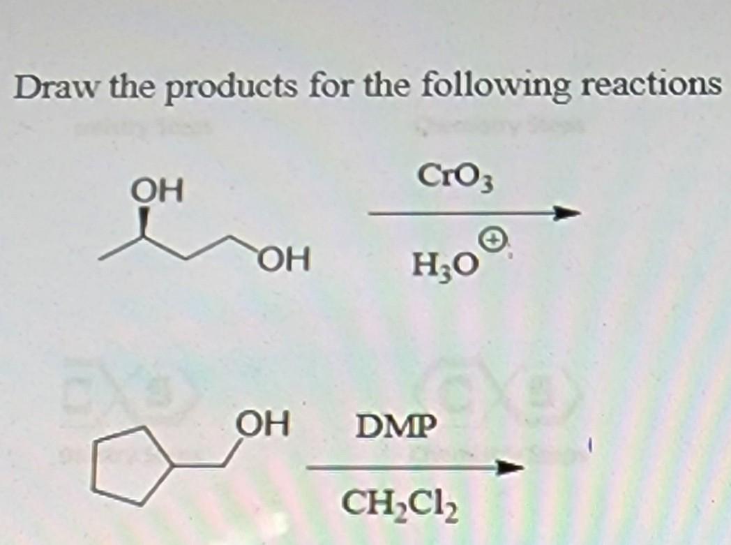 [Solved]: Draw the products for the following reac