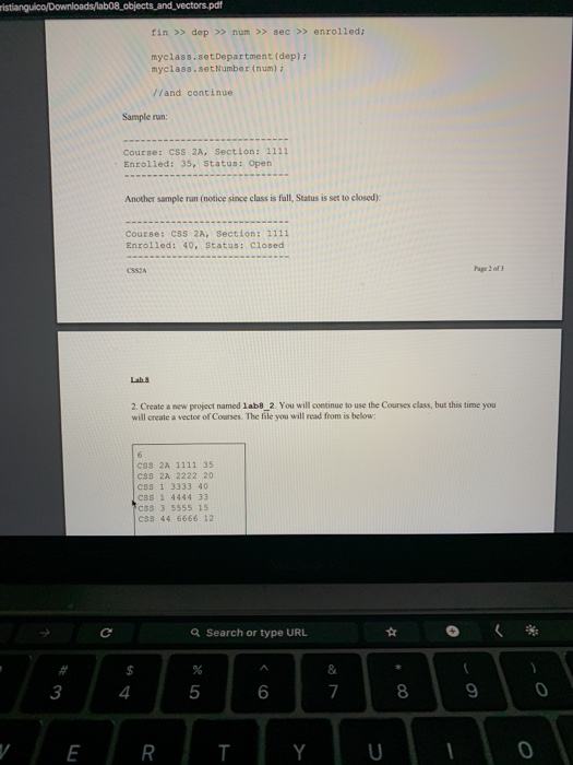 Solved Downloads/lab08_objects_and_vectors.pdf Objects and | Chegg.com