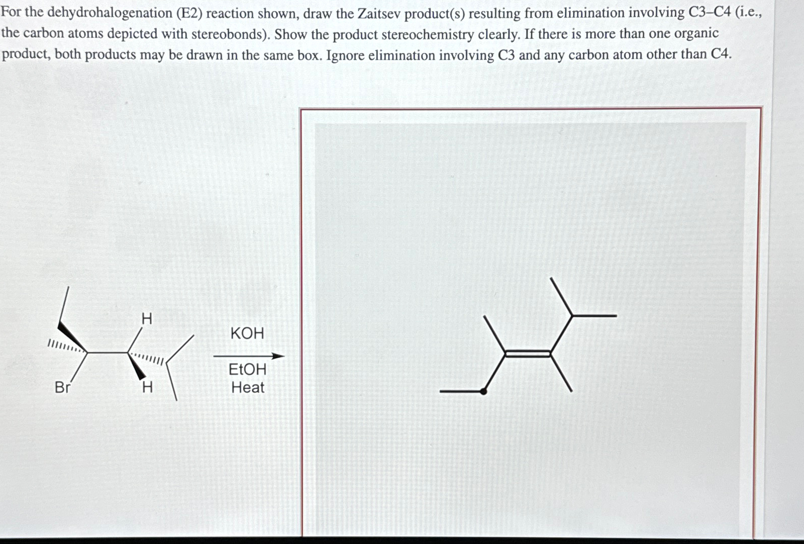 Solved For the dehydrohalogenation (E2) ﻿reaction shown, | Chegg.com