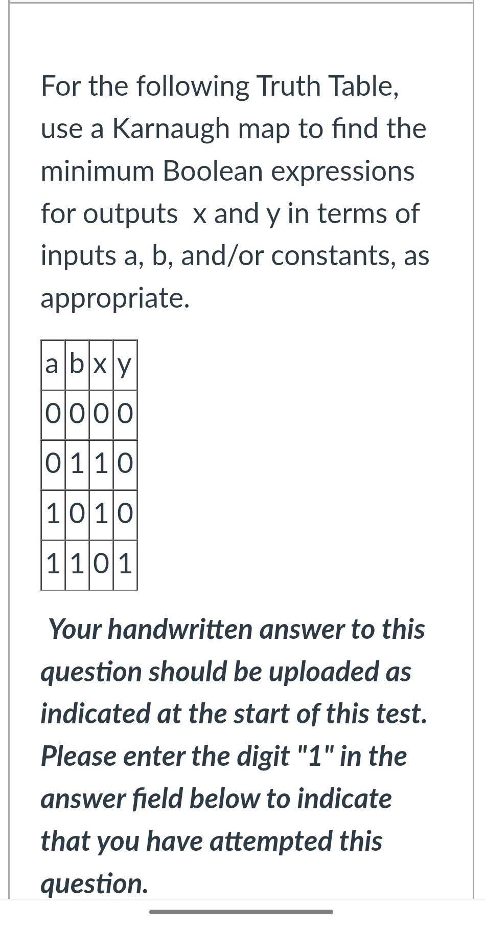 Solved For the following Truth Table, use a Karnaugh map to | Chegg.com