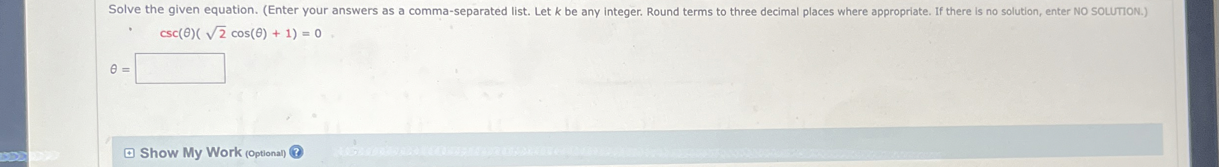 Solved Solve the given equation. (Enter your answers as a | Chegg.com