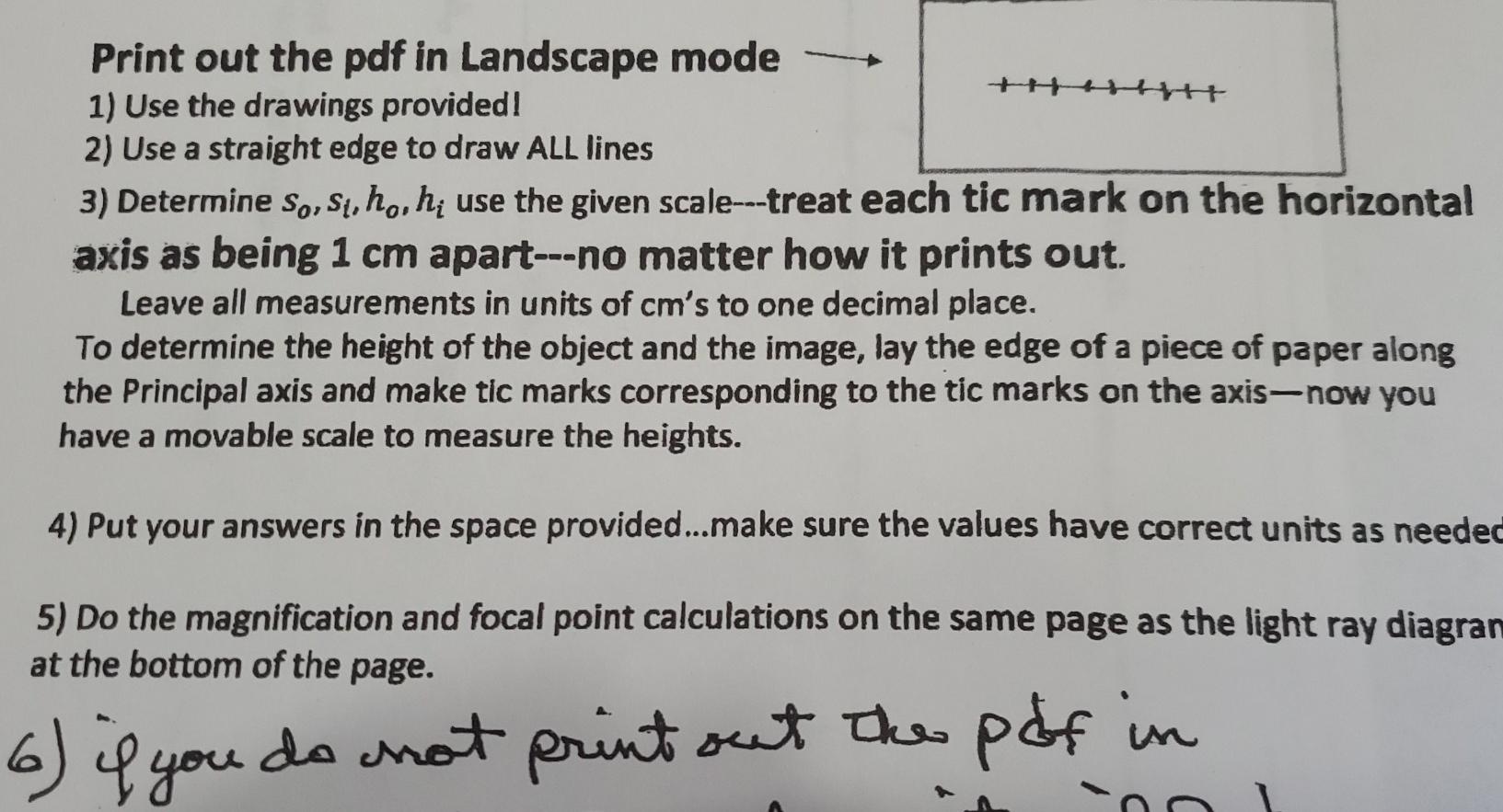 Solved Print out the pdf in Landscape mode 1) Use the | Chegg.com