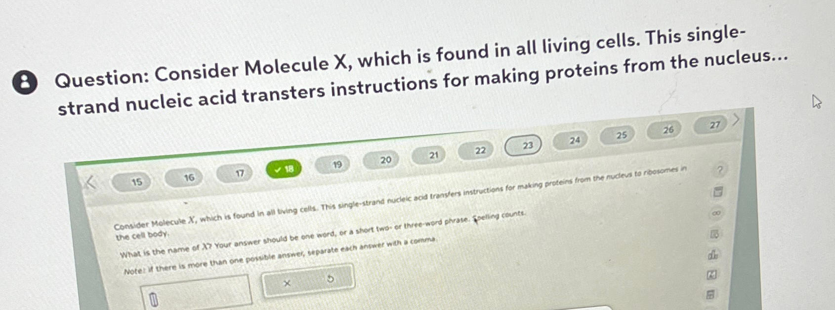 Solved (8) ﻿Question: Consider Molecule X, ﻿which is found | Chegg.com