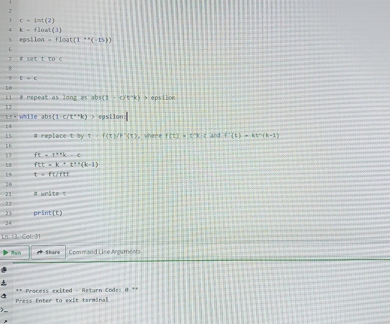 Solved Problem 4. (Root Finding) Write a program called | Chegg.com