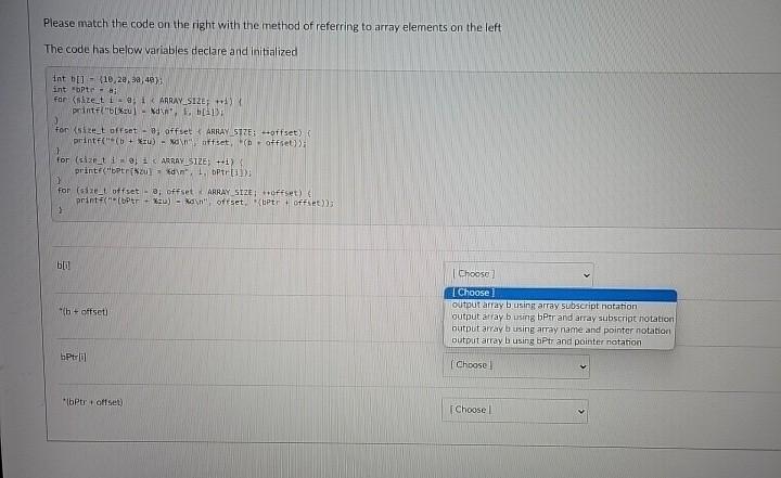 Solved Please match the code on the right with the method of | Chegg.com