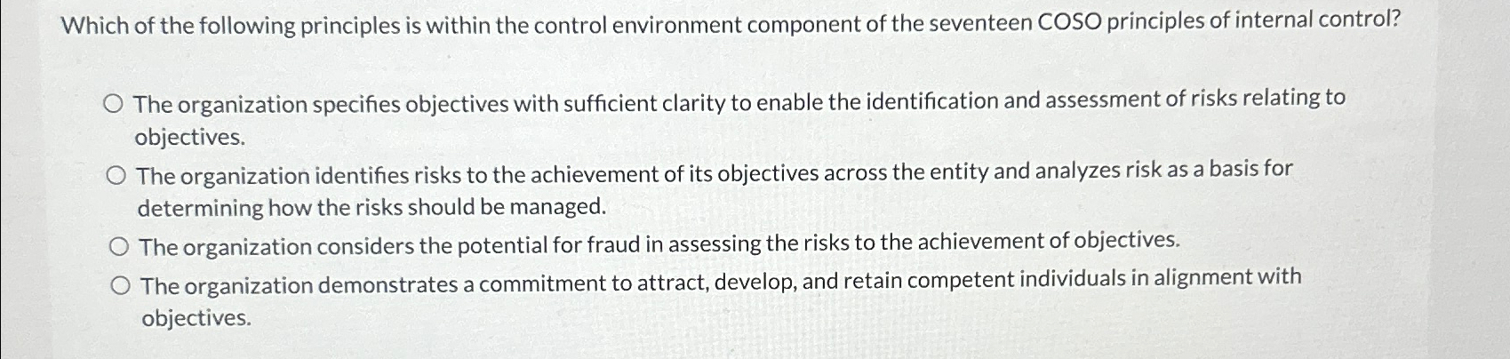 Solved Which of the following principles is within the | Chegg.com