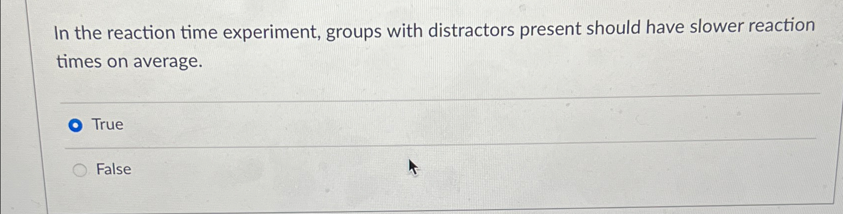 Solved In the reaction time experiment, groups with | Chegg.com