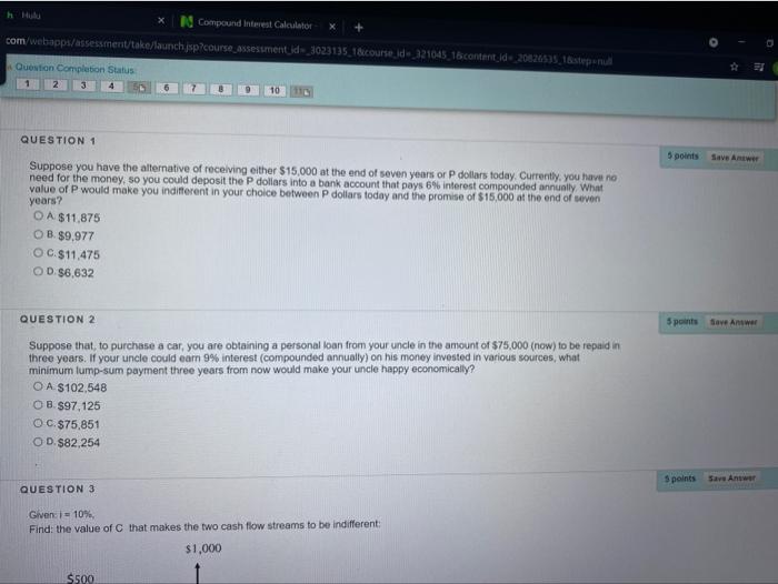Solved TU | Compound interest Calculator | Chegg.com