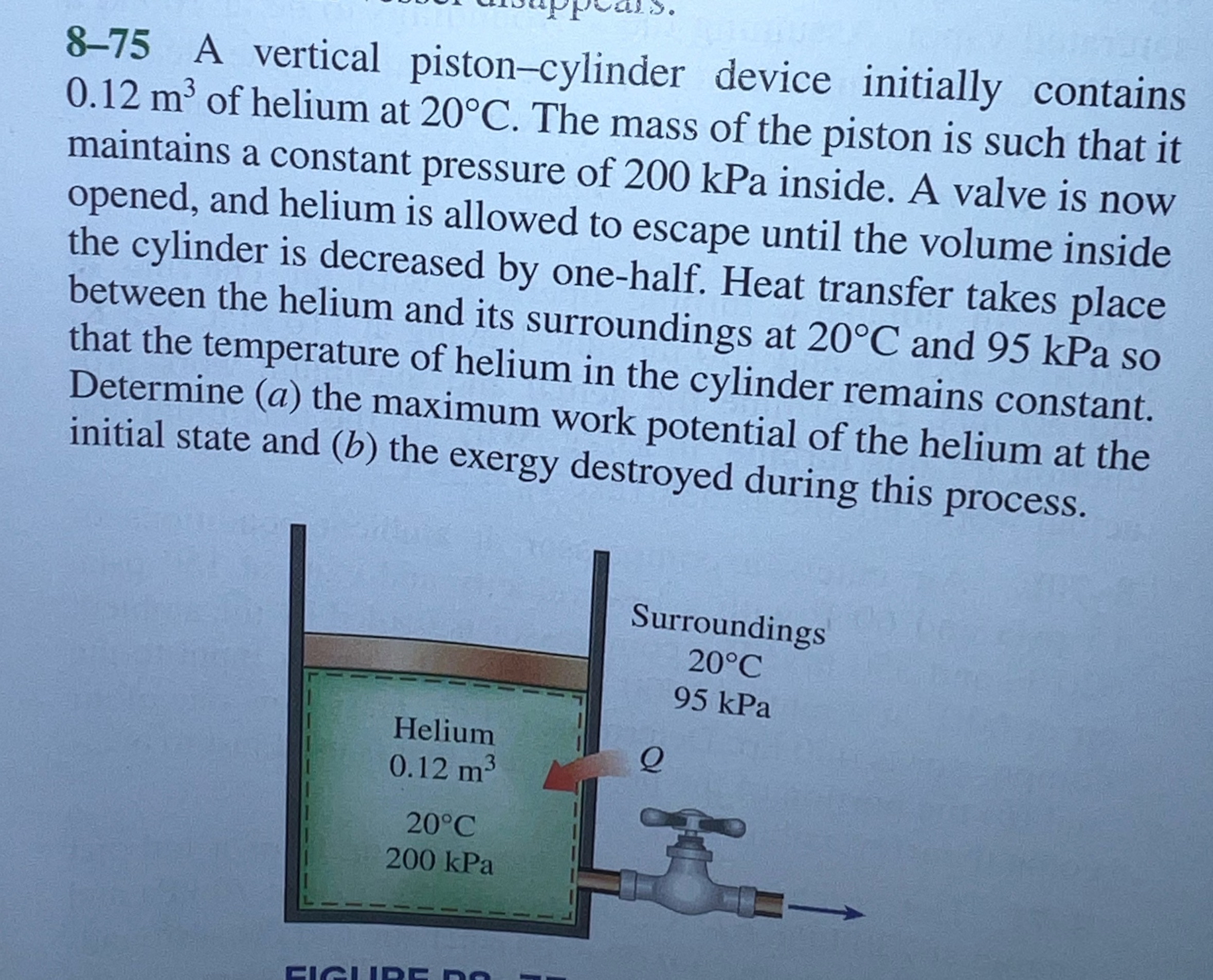 Solved 8-75 ﻿A vertical piston-cylinder device initially | Chegg.com