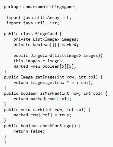 Solved need to find out how to check for bingo and how/where | Chegg.com