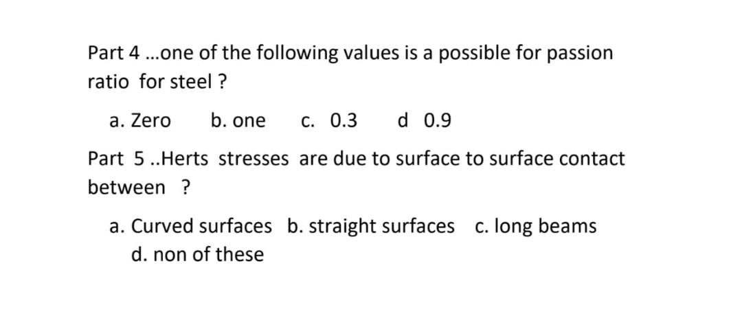 Solved Part 4 ...one of the following values is a possible | Chegg.com