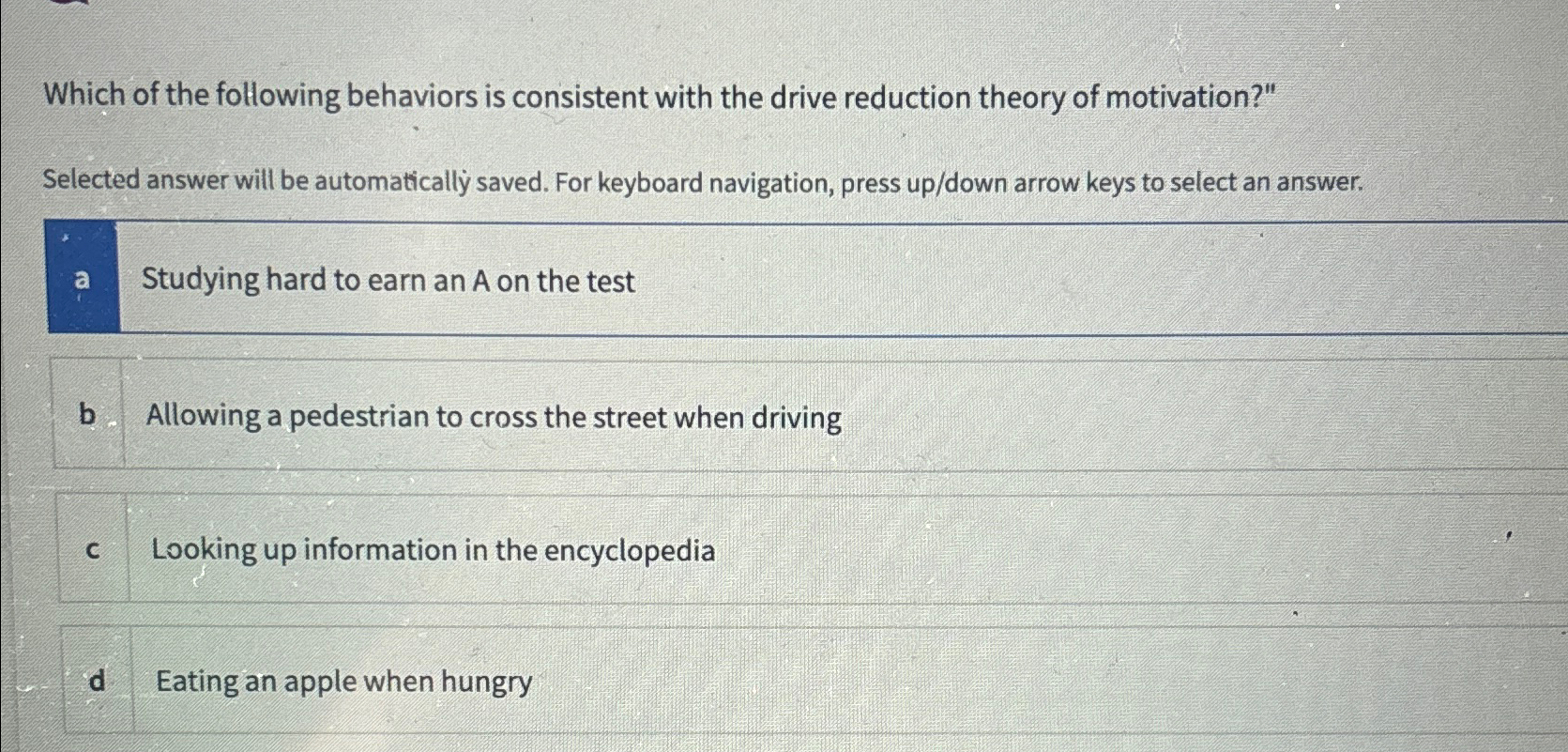 Solved Which of the following behaviors is consistent with | Chegg.com
