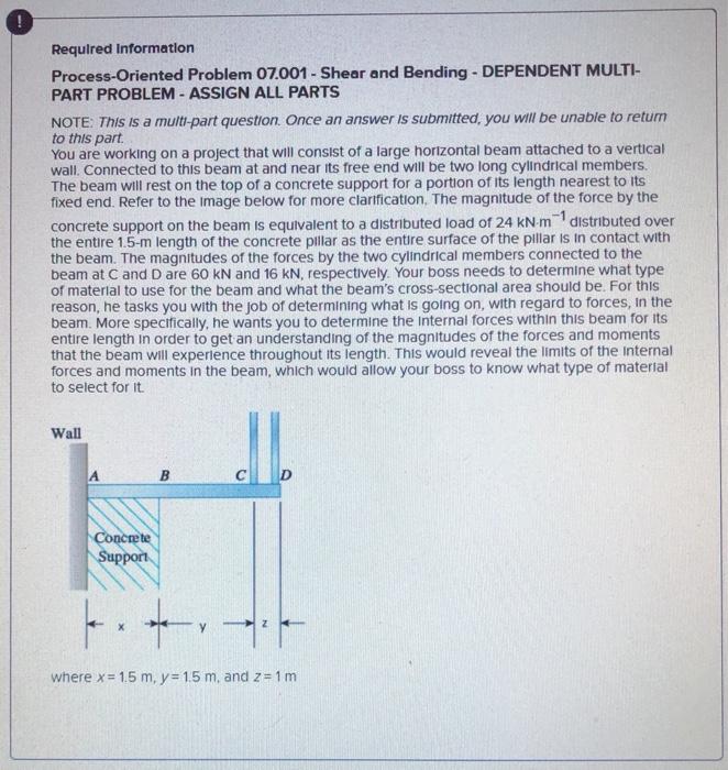 Solved Process-Oriented Problem 07.001.j - Shear and Bending | Chegg.com Solved Process-Oriented Problem 07.001.j - Shear and Bending | Chegg.com