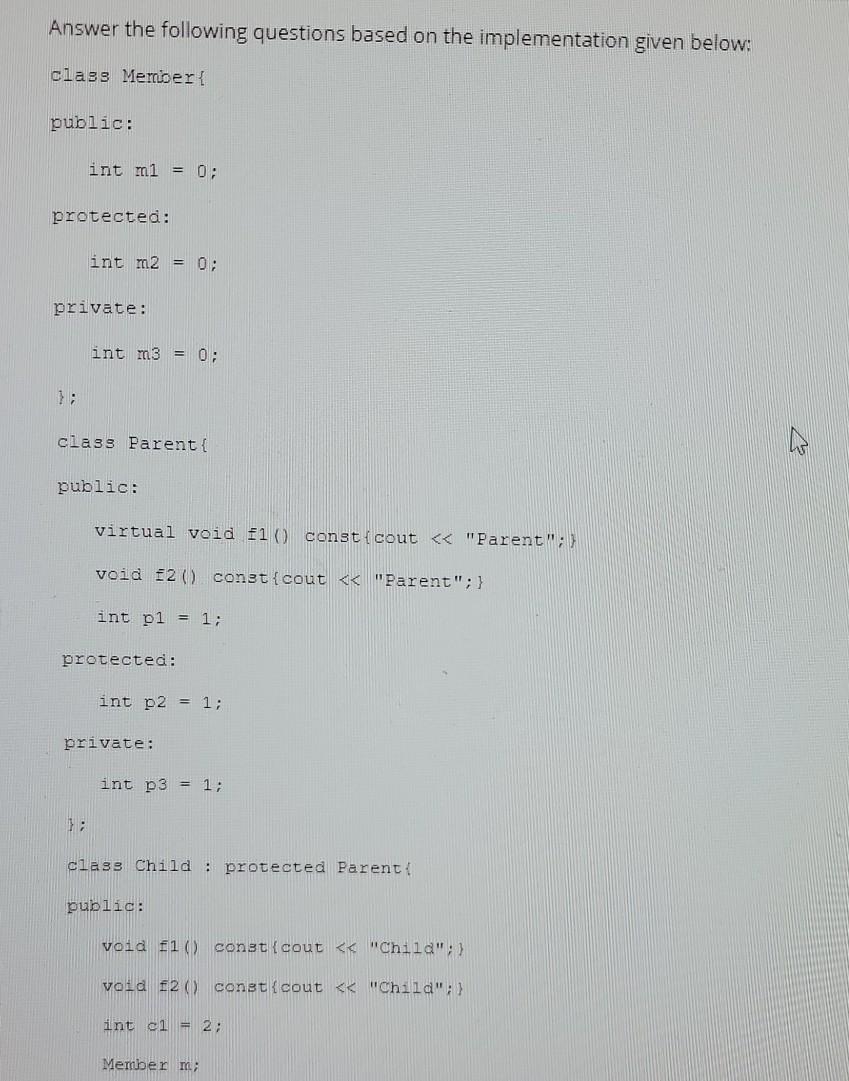 Solved Answer the following questions based on the | Chegg.com